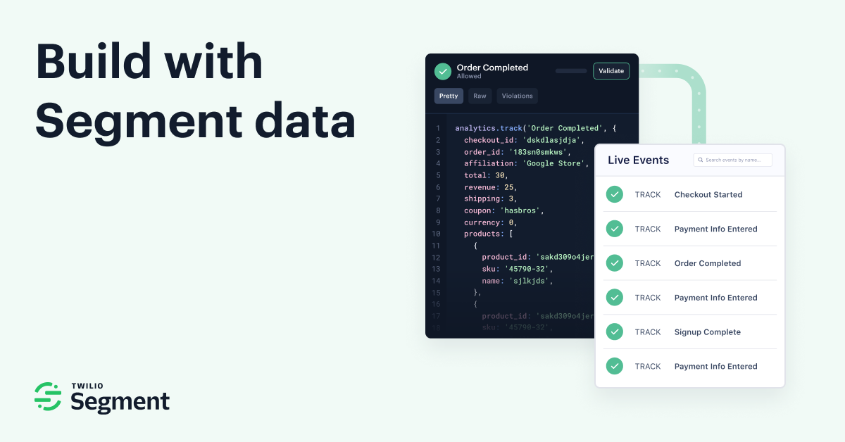 Developer Portal | Twilio Segment